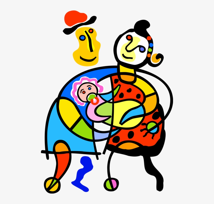 New Parents With A Baby Royalty Free Vector Clip Art - Hug Your Baby ...