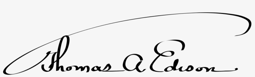 Thomas Alva Edison Signature - Free Transparent PNG Download - PNGkey