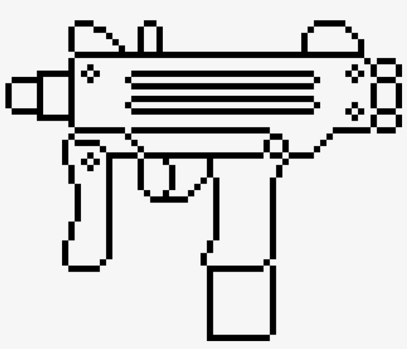 Basic Uzi Outline - Draw Uzi - Free Transparent PNG Download - PNGkey