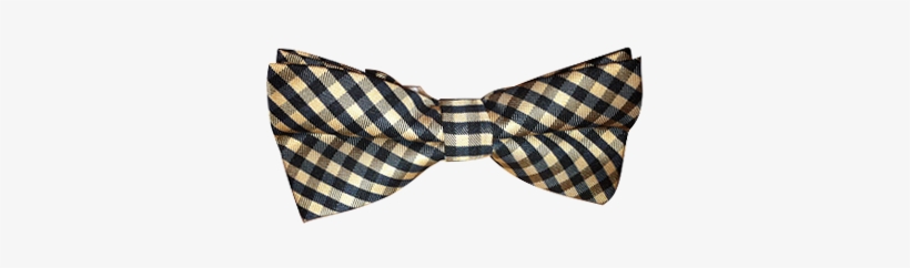 Hautebutch Tan And Black Checkered Bow Tie - Bow Tie - Free Transparent ...