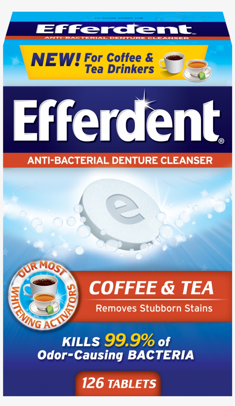 Efferdent Coffee & Tea Denture Cleanser - Free Transparent PNG Download ...