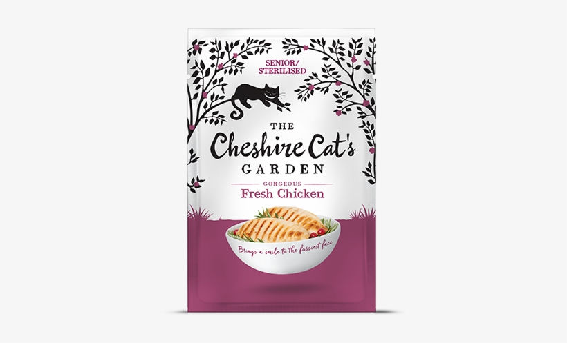 Cheshire Cat's Garden Chicken And Salmon Cat Pouch - Free Transparent ...
