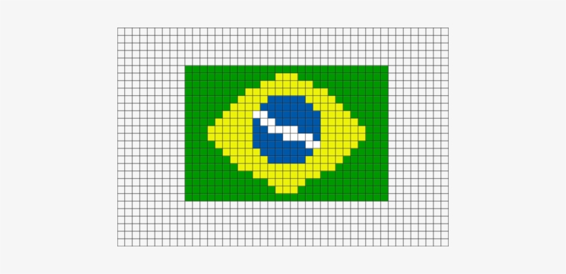 Brazil Flag Pixel Art - Free Transparent PNG Download - PNGkey