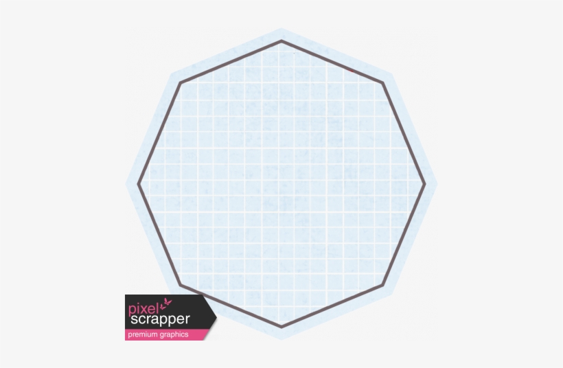 Octagon Grid Tag - Digital Scrapbooking - Free Transparent PNG Download ...