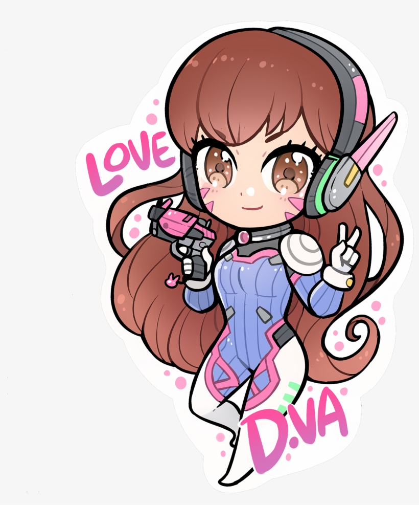 Va Chibi [sticker] - D.va - Free Transparent PNG Download - PNGkey