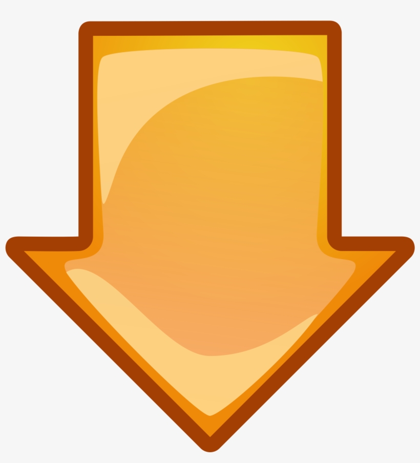 Arrow Clipart Orange - Orange Down Arrow - Free Transparent PNG ...