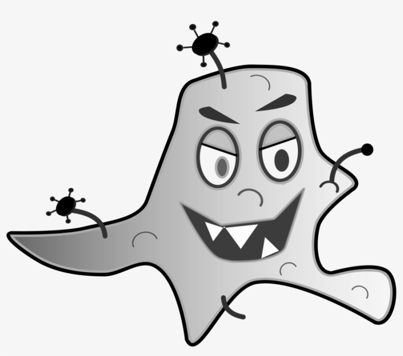 Bacteria Microorganism Drawing Cell Germ Theory Of - Cartoon Germ Png ...