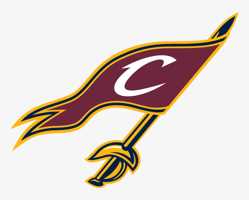 Cavalier Logo With Sword And Flag - Cleveland Cavaliers Flag Logo ...