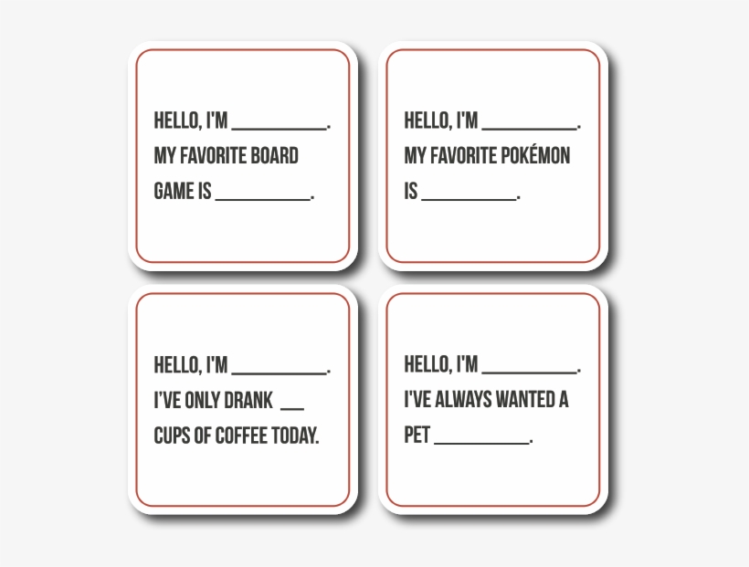 Name Tag Stickers Custom Name Tag Stickers Free Transparent PNG 