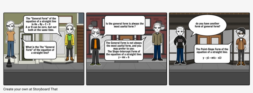 General Form Of A Straight Line - Cartoon - Free Transparent PNG ...