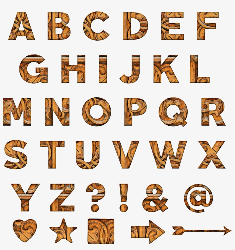 Free Download ~ Commercial Use Png Alphabet Sheet - Free Transparent ...
