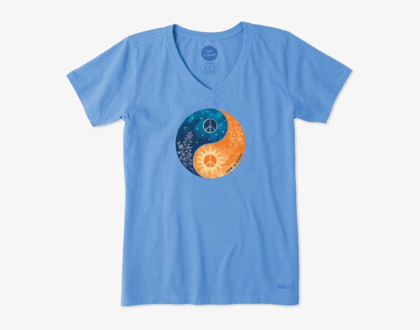 Women's Peace Yin Yang Crusher Vee - Life Is Good. Women's Crusher Vee ...