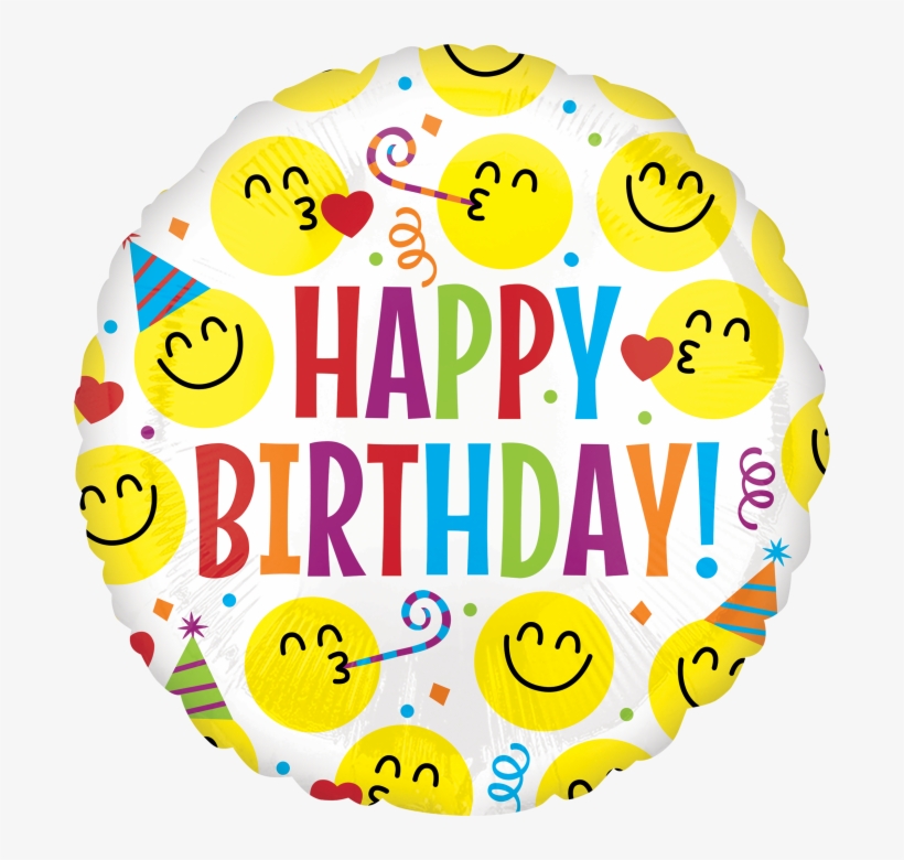 Smiley Emoji Happy Birthday - Free Transparent PNG Download - PNGkey