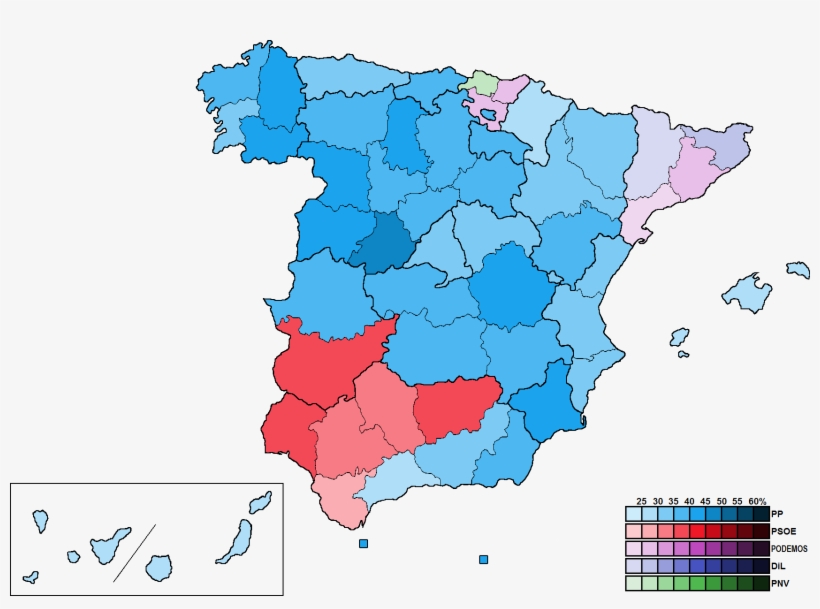 File - - Spain Election Map 2015 - Free Transparent PNG Download - PNGkey