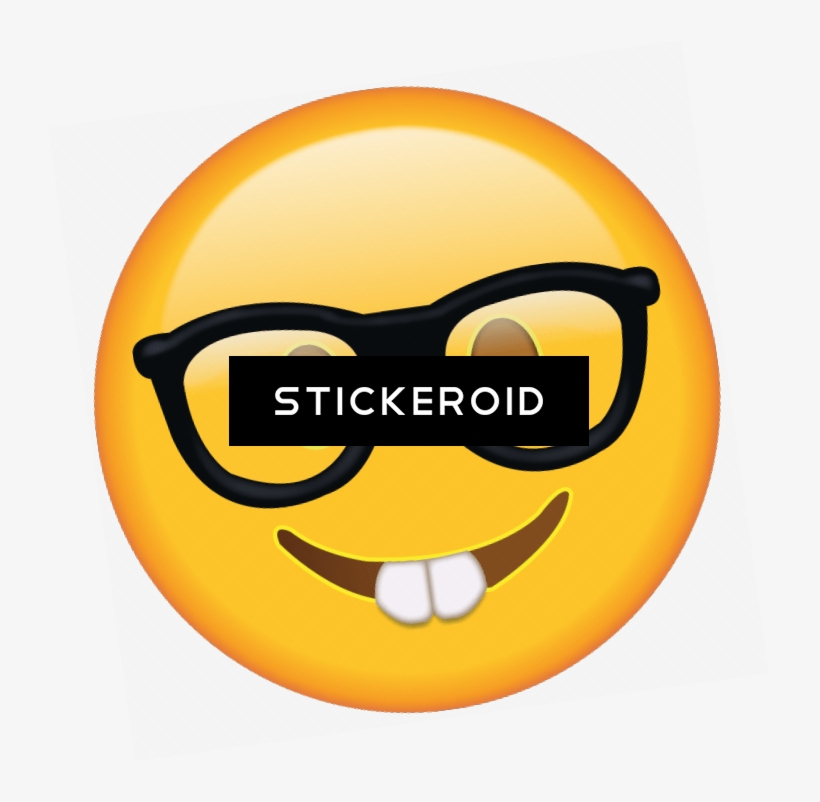 Sunglasses Geek - Emoji With 2 Teeth - Free Transparent PNG Download ...