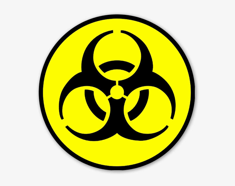 Biohazard Yellow With Black Sticker - Biohazard Symbol - Free ...