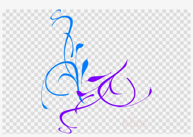 Purple Swirls Wedding Page Borders