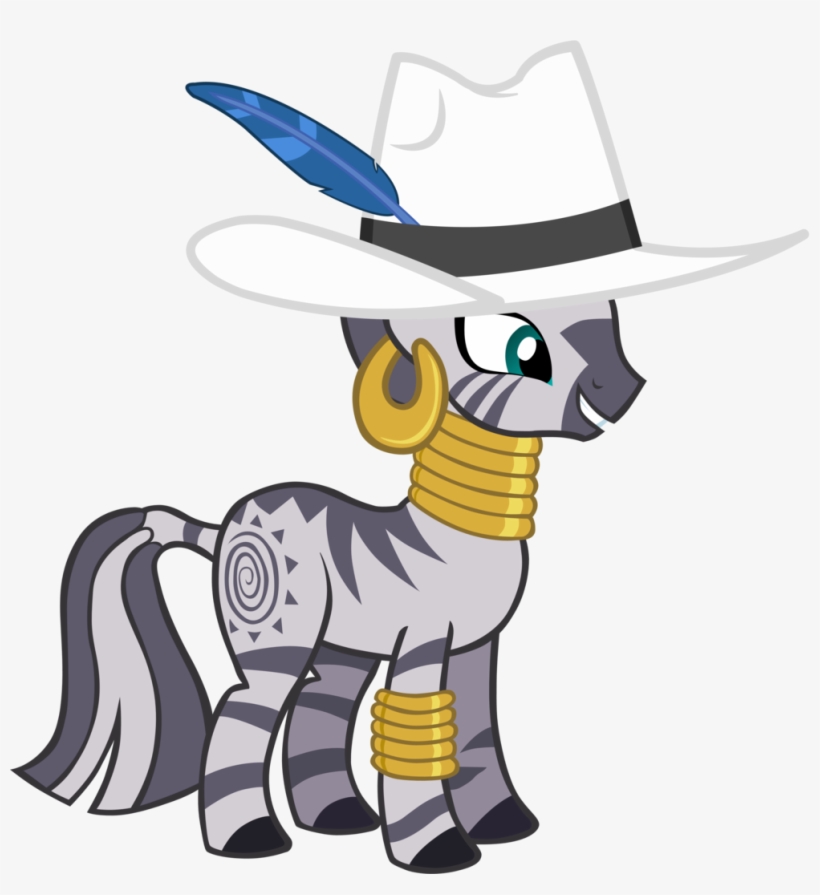 Hat, King Zebra, Pimp Hat, Safe, Simple Background, - Mlp Zebra - Free ...