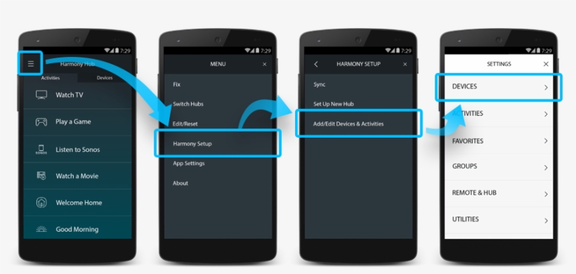 Harmony App Select Devices - Harmony Activity - Free Transparent PNG ...