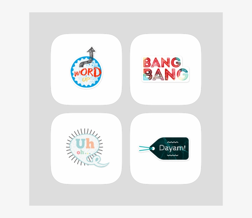 Cool Messaging Stickers Bundle For Imessaging Fun On - Label - Free ...