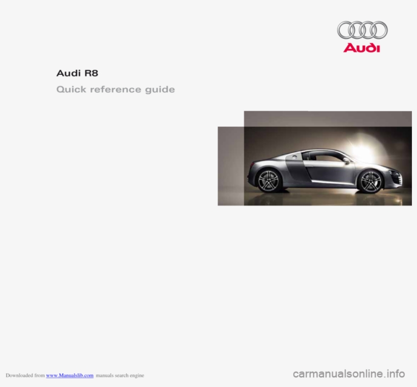 Audi R8 - Free Transparent PNG Download - PNGkey
