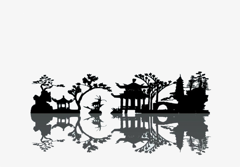 China Silhouette Landscape Painting - Chinese Silhouette - Free ...
