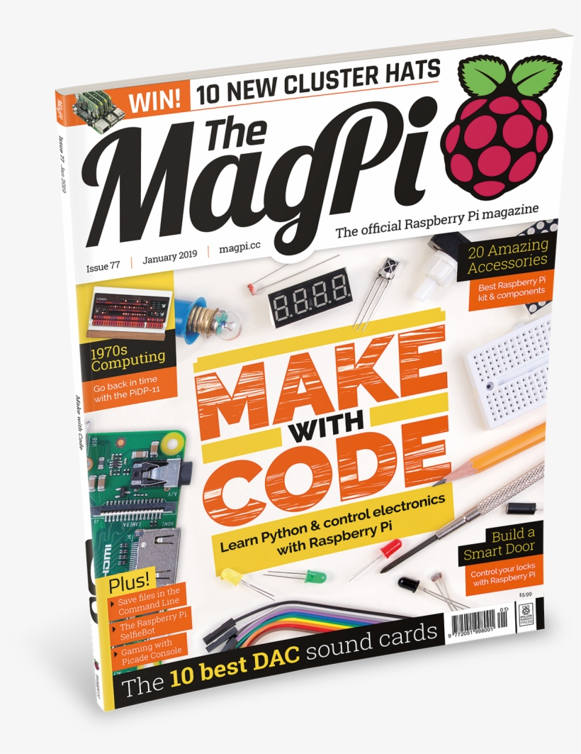 Make With Code In The Magpi - Raspberry Pi - Free Transparent PNG ...