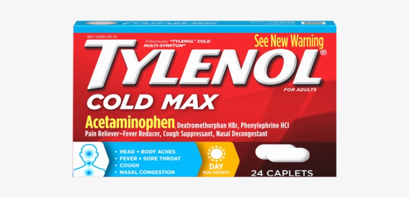 Tylenol Cold Max - Tylenol Sinus And Headache - Free Transparent PNG ...