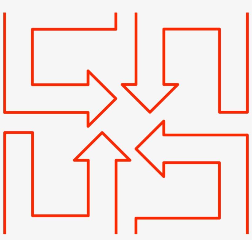 U Shaped Arrow Set - Arrow Outline - Free Transparent PNG Download - PNGkey