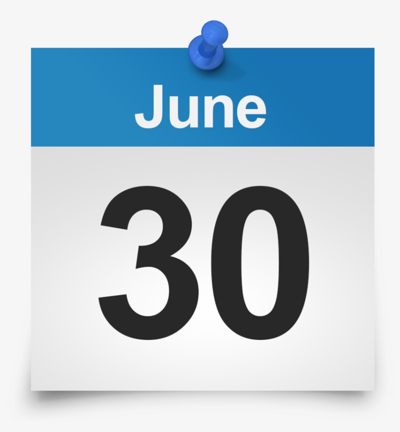 June 30 Calendar Icon Png - Free Transparent PNG Download - PNGkey