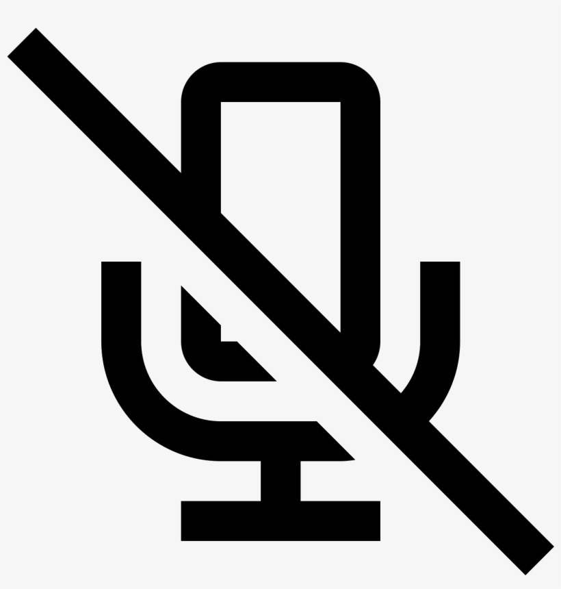 It's A Logo Of A Microphone - No Microphone Icon - Free Transparent PNG ...