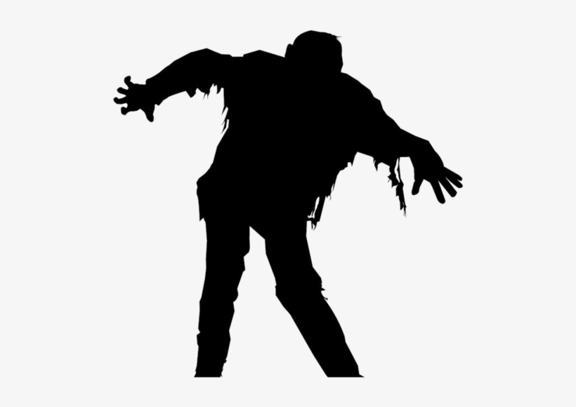 Dancing Zombie Window Silhouettes - Transparent Zombie Silhouette ...