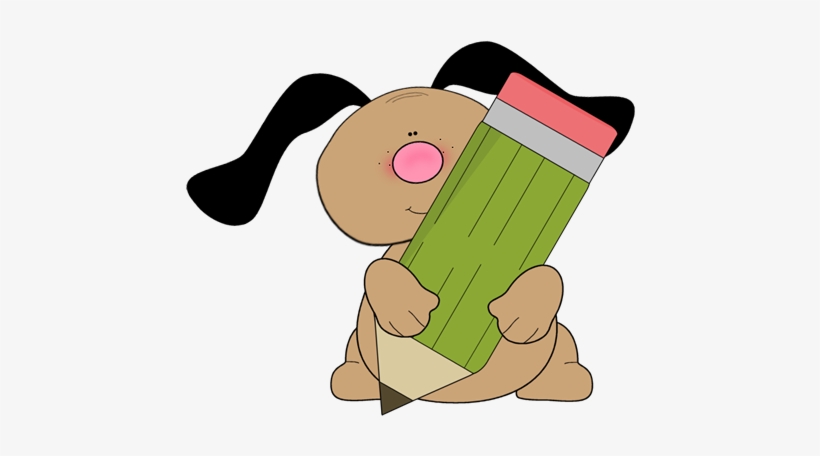 Dog Holding A Pencil - School Dog Clip Art - Free Transparent PNG ...