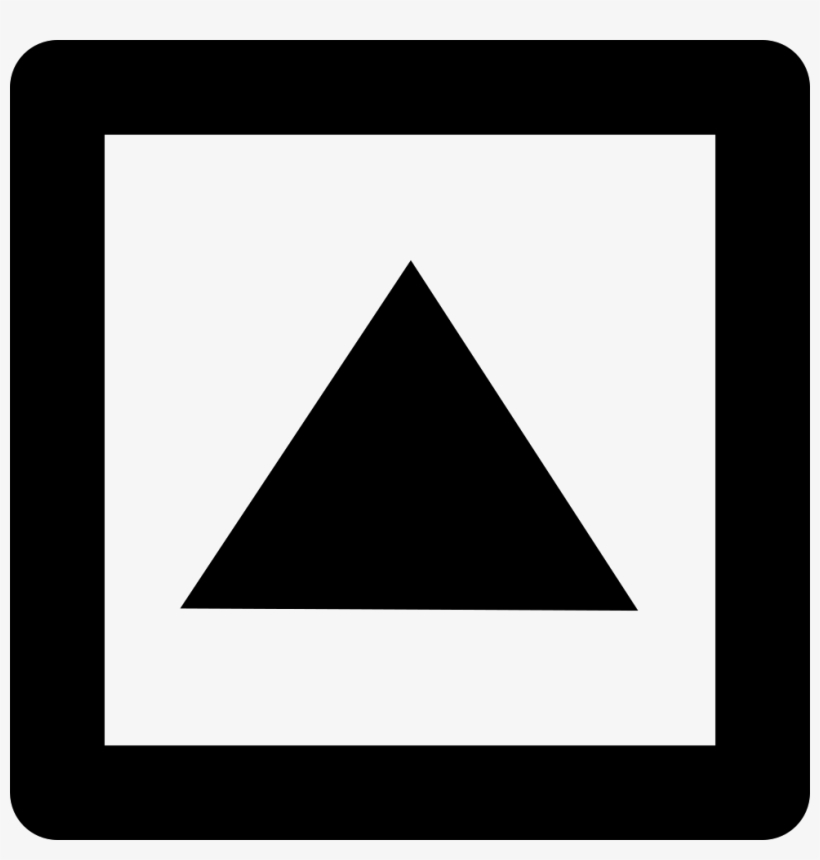 Up Arrow Of Inside A Outline Svg - Square With Triangle Inside - Free ...