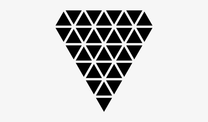 Polygonal Diamond Shape Of Small Triangles Vector - Diamond Made Out Of ...