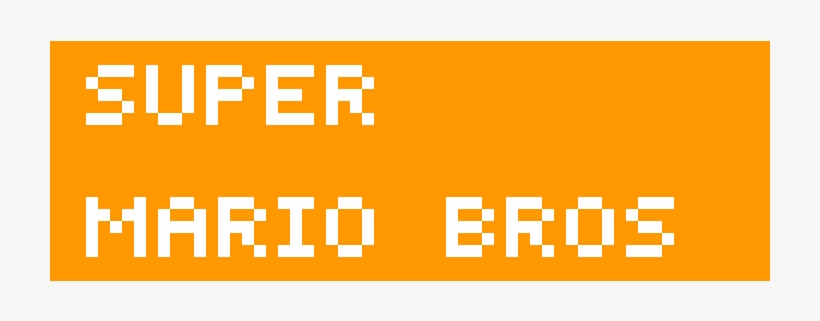 Homemade Super Mario Bros Logo - Deadmau5 Pixel Art - Free Transparent ...
