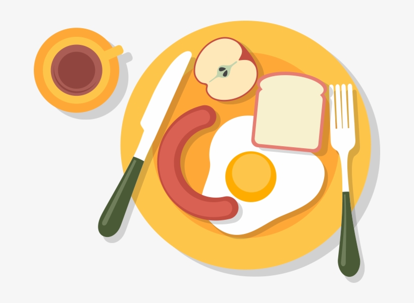 Brunch Vector Flat Food - Breakfast Icon Vector - Free Transparent PNG ...