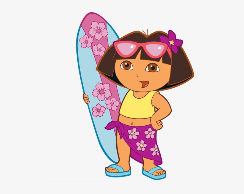 Dora The Explorer - Dora The Explorer Surfing - Free Transparent PNG ...