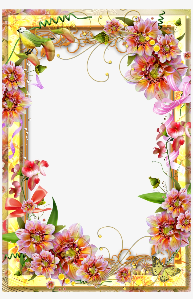Vibrant Flower Border Page - Page Border Flower Design - Free ...