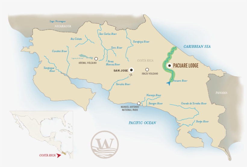 Costa Rica River Map - Colorado River Costa Rica Map - Free Transparent ...