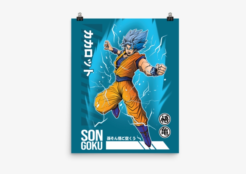 Super Saiyan Blue Goku Poster Print - Super Saiyan - Free Transparent ...