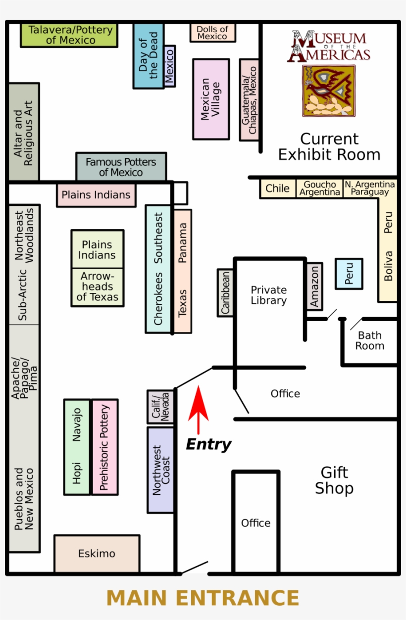 Map Of The Exhibit Locations At The Museum - Number - Free Transparent ...