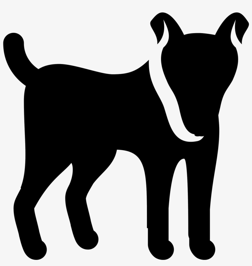 There Is A Side View Of A Dog Shape With A Short Tail - Transparent The ...