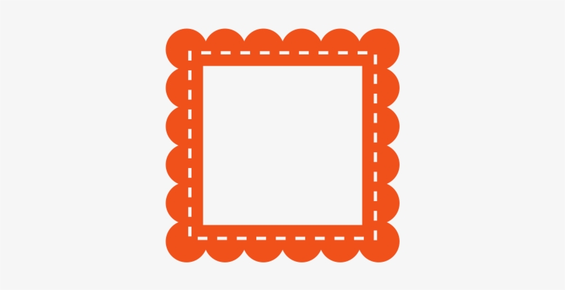 Scallop Frame Clip Art - Scalloped Rectangle - Free Transparent PNG ...