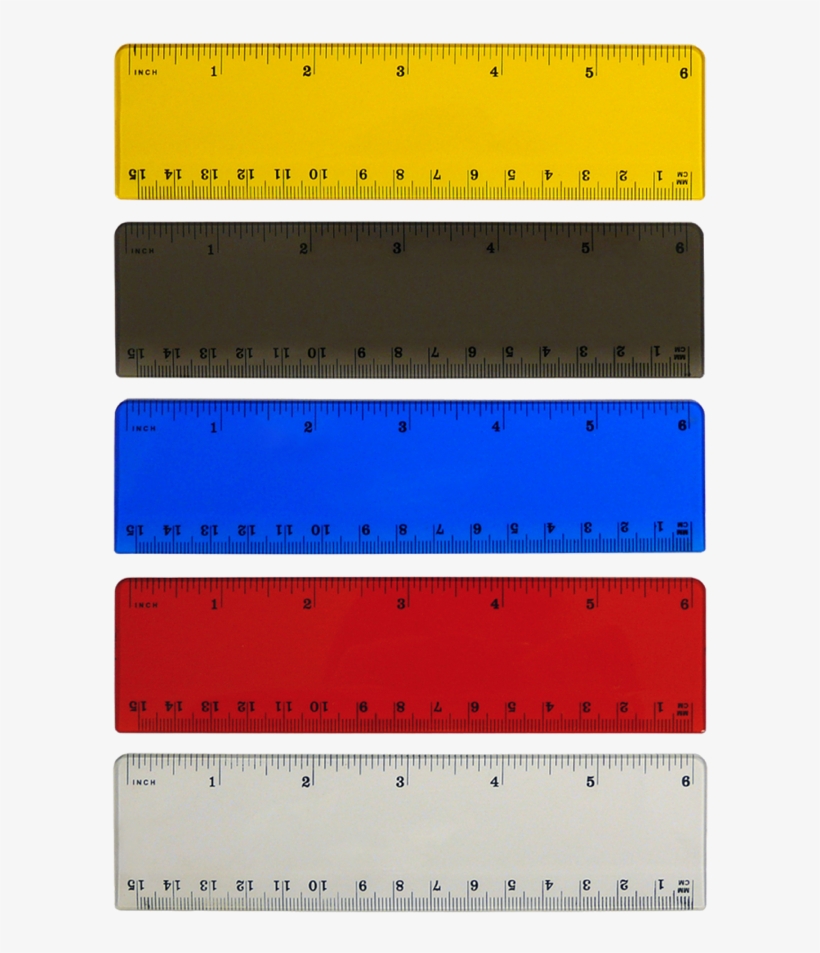 6" Plastic Ruler - 6 In. Translucent Ruler - Free Transparent PNG ...