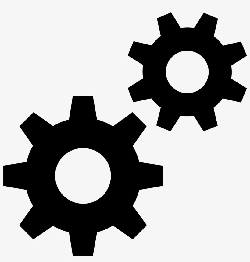 In This Icon There Are Two Cogs Aligned Diagonally - Services Icon ...