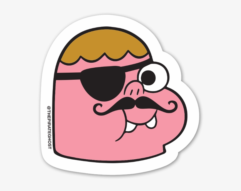 Pirateghost Clarence Sticker - Clarence Stickers - Free Transparent PNG ...