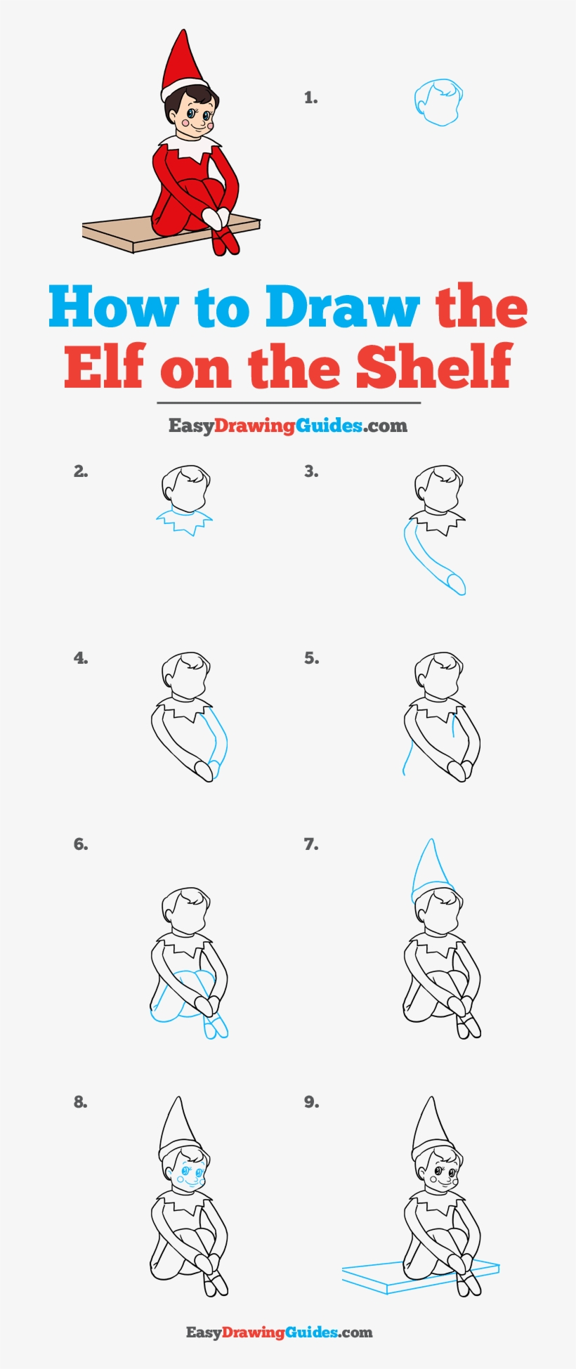 How To Draw Elf On The Shelf - Drawing - Free Transparent PNG Download ...