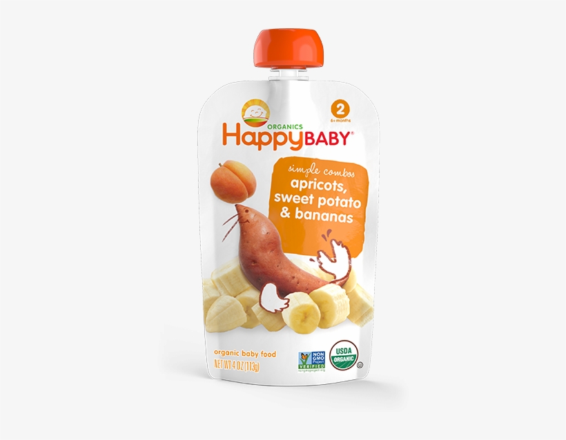Happy Baby Organic Baby Food, Apricots, Sweet Potato - Free Transparent ...