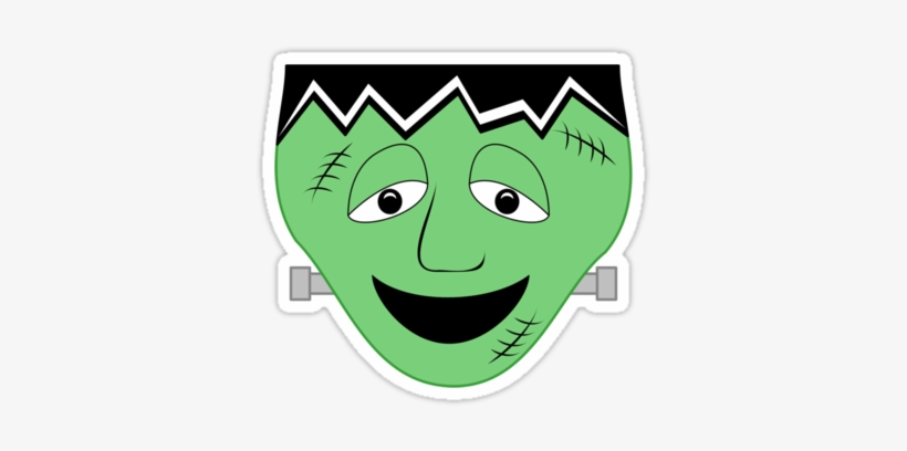 Cartoon Frankenstein Monster Face Stickers By Mydeas - Frankenstein ...